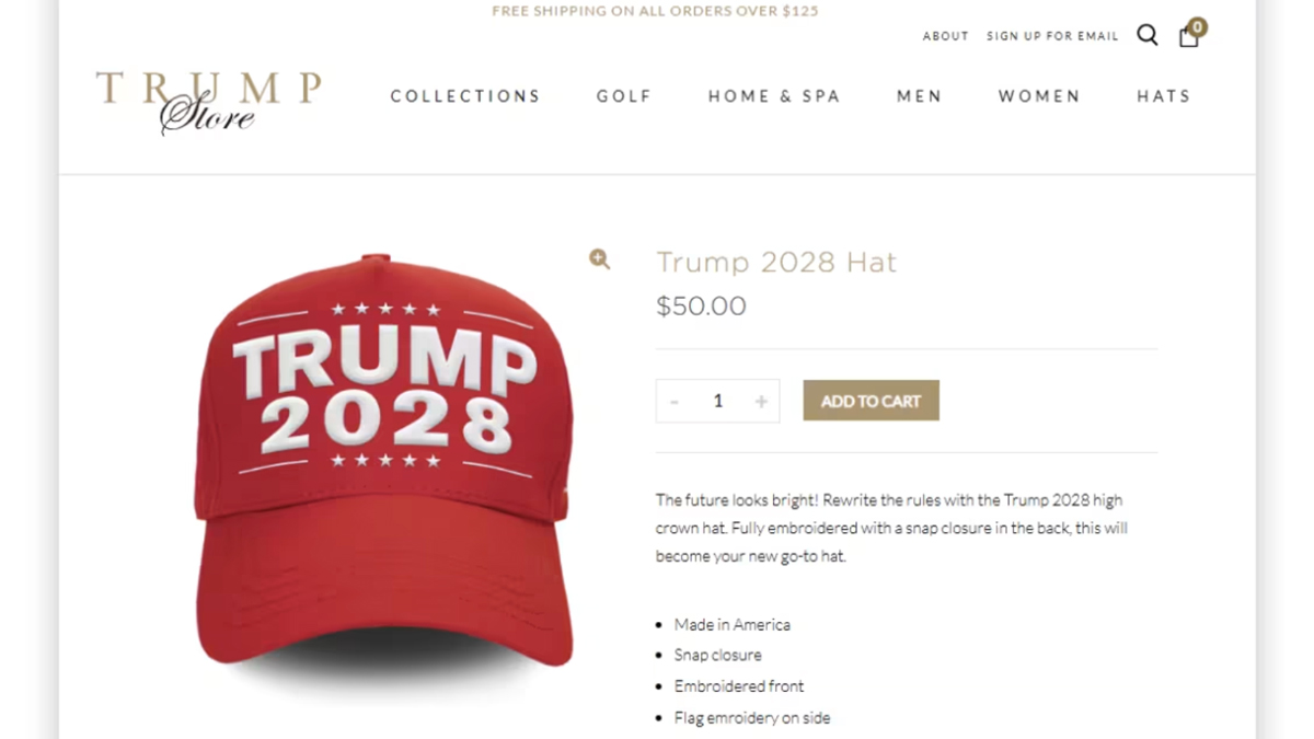‘Trump 2028’ apparel on sale at Trump Organization’s online store – NBC ...