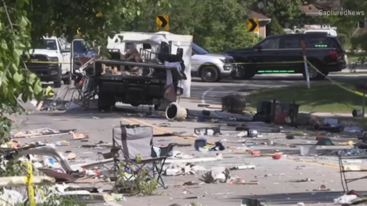 Watch: Addison truck explosion sends debris flying – NBC Bay Area