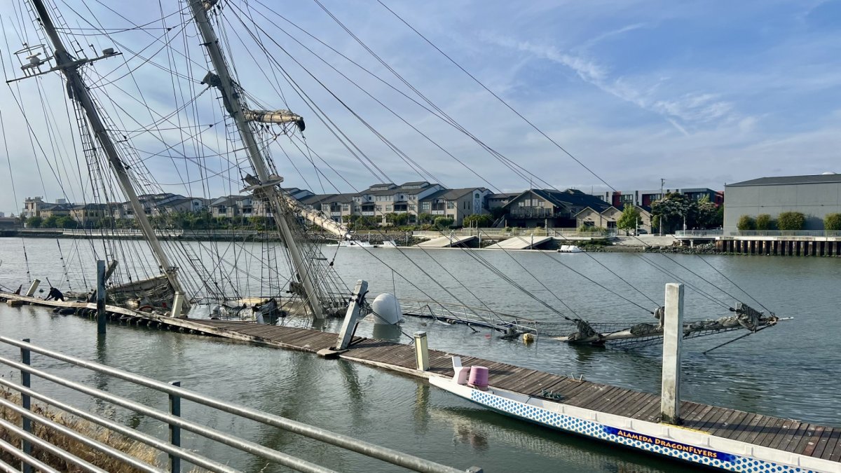 Fire crews address sinking ship in Oakland Estuary – NBC Bay Area