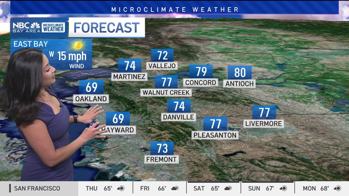 Forecast: Mild temps; NorCal thunderstorm chances – NBC Bay Area