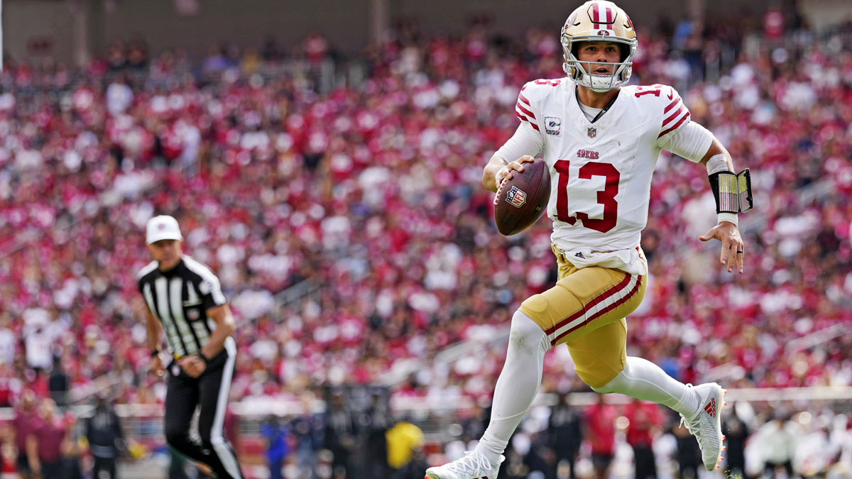 49ers QB Brock Purdy still hopes he can play Thursday vs. Rams – NBC ...