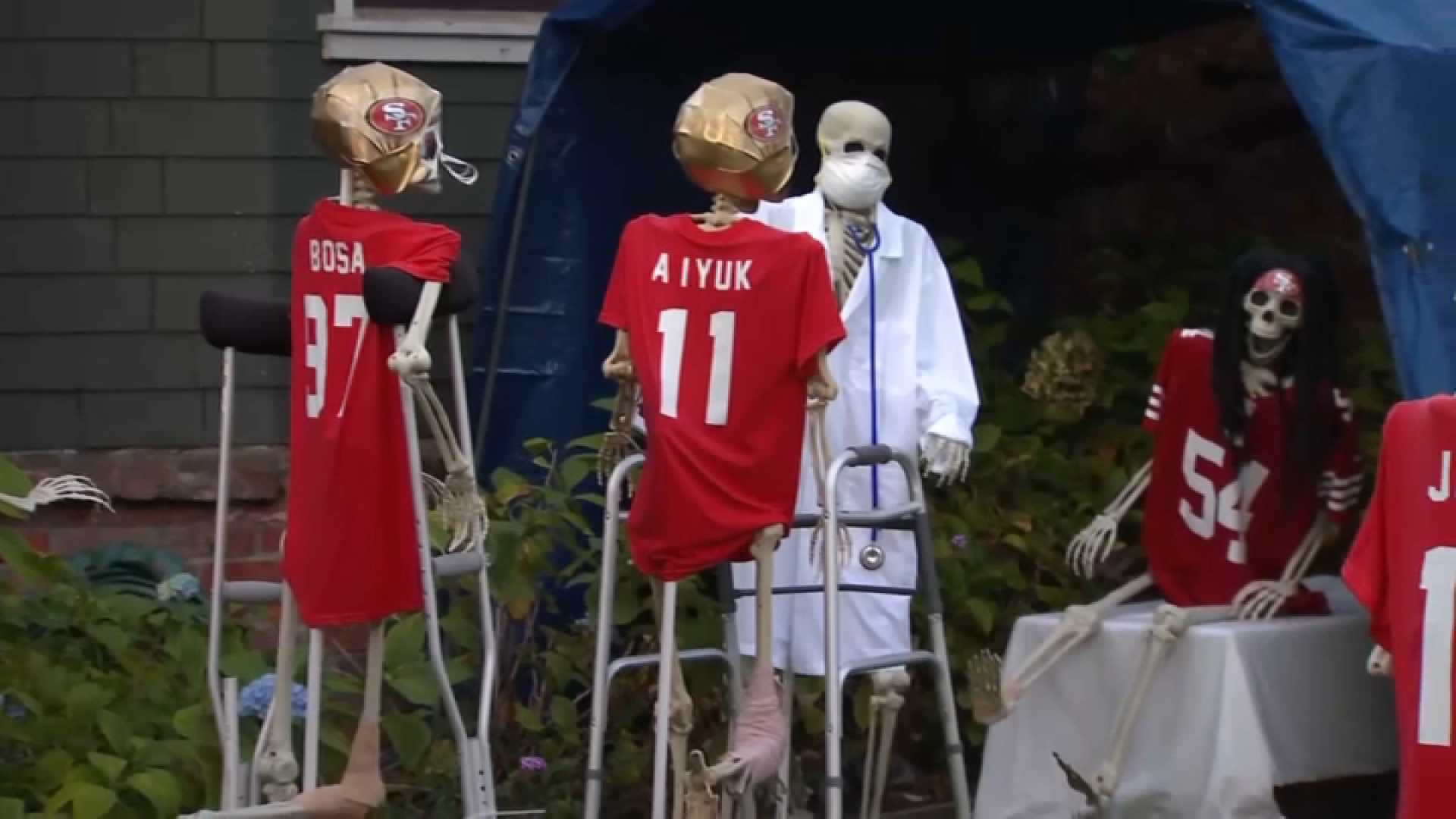 Alameda Halloween display features injured 49ers – NBC Bay Area