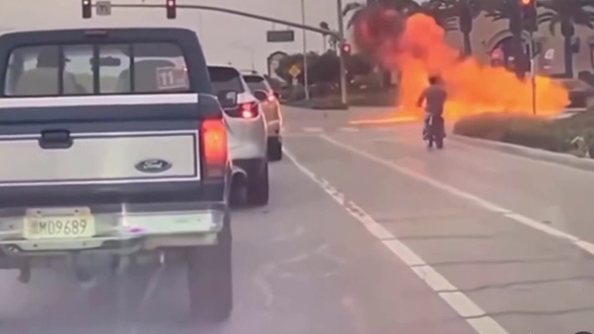 Viral video shows massive fireball explosion from Salinas motorcycle ...