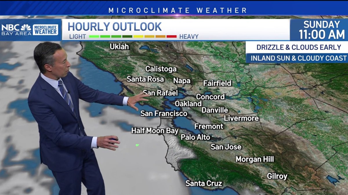 Rob’s forecast: drizzle early, mild temps for Mother’s Day – NBC Bay Area